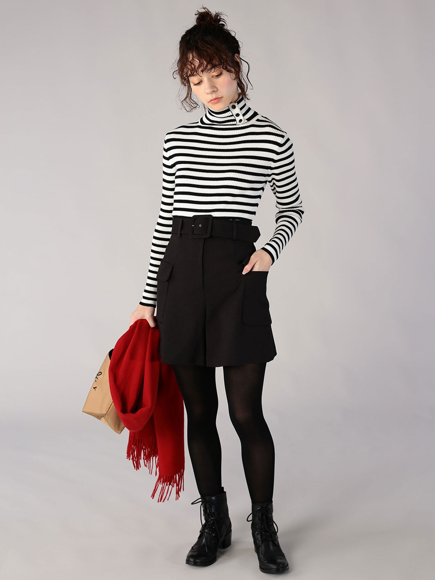 To b. WOMEN'S STRIPE TURTLENECK PULLOVER | agnès b. HK To b. WOMEN'S STRIPE TURTLENECK PULLOVER | agnès b. HK