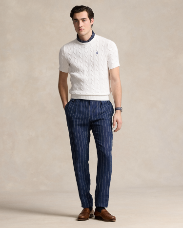 Cable-Knit Cotton Sweater in White | Ralph Lauren® HK Cable-Knit Cotton Sweater in White | Ralph Lauren® HK